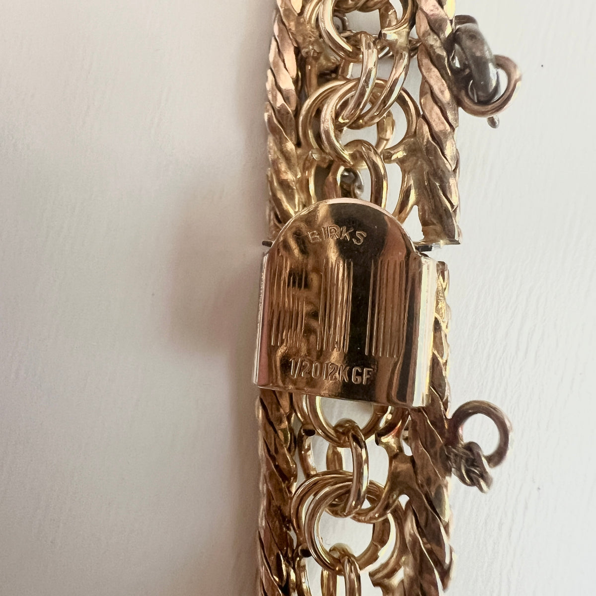 Vintage Birks 12K GF Charm Bracelet with Diploma Charm – What These Old ...